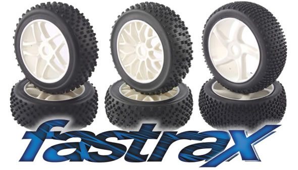 New - Fastrax 1/8th Buggy Wheels & Tyres