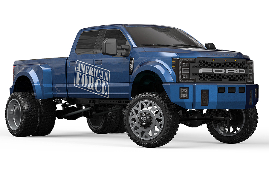 CEN RACING DL-SERIES FORD F450 SD 1/10 CUSTOM TRUCK RTR BLUE #CEN8980