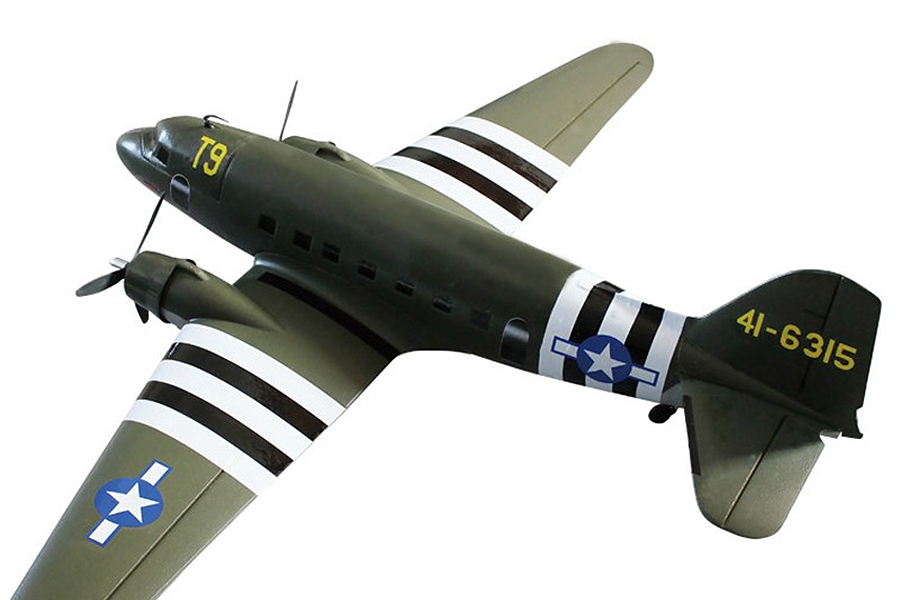 DYNAM C47 DAKOTA TWIN USAF V2 1470MM W/O TX/RX/BATT #DYN8931GV2