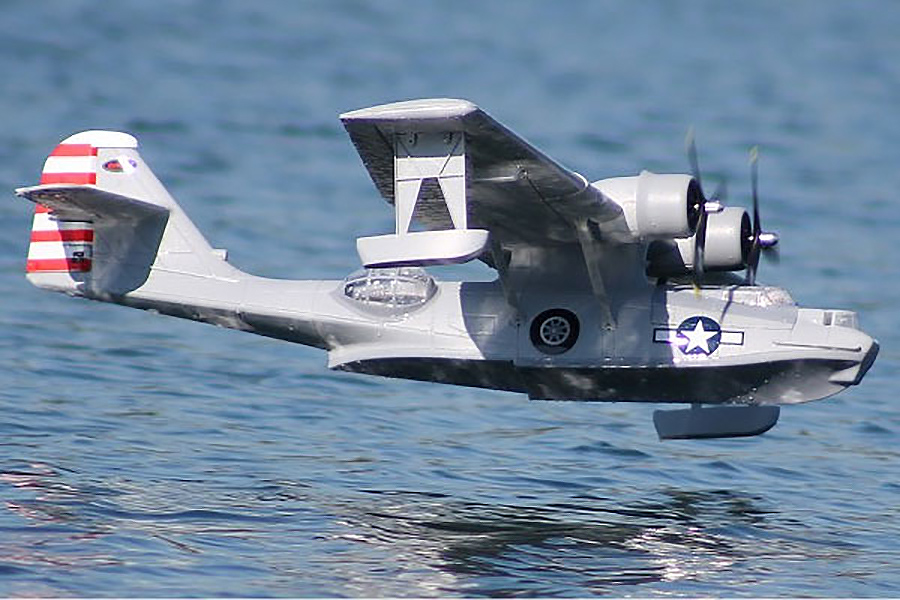 DYNAM PBY CATALINA TWIN GREY 1470MM W/O TX/RX/BATT V2 #DYN8943V2G