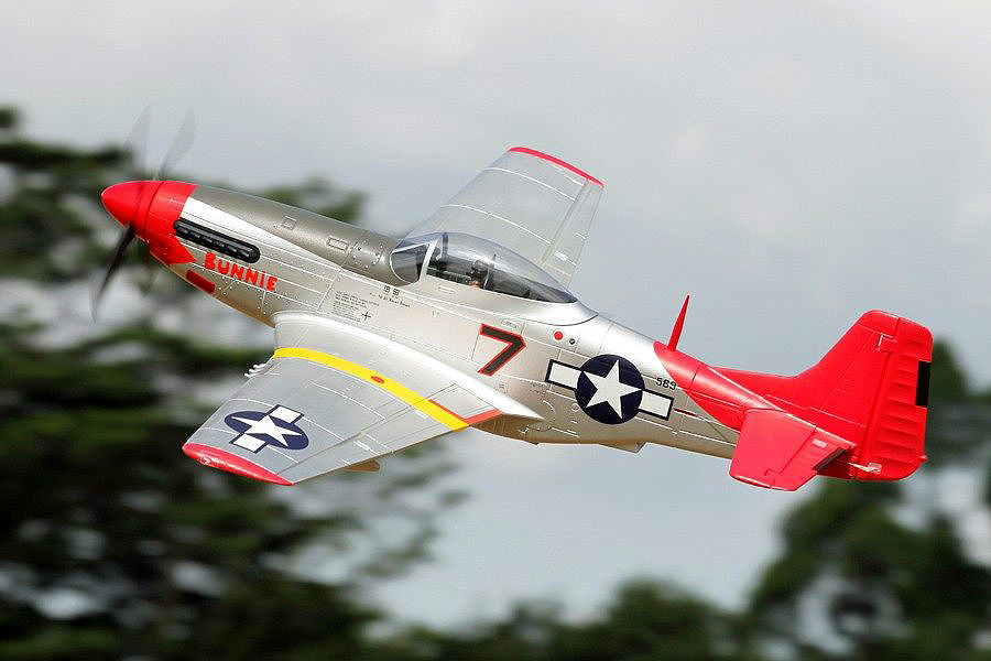 FMS 1700MM P-51 MUSTANG RED TAIL ARTF W/O TX/RX/BATT #FMS042P-RT-REF