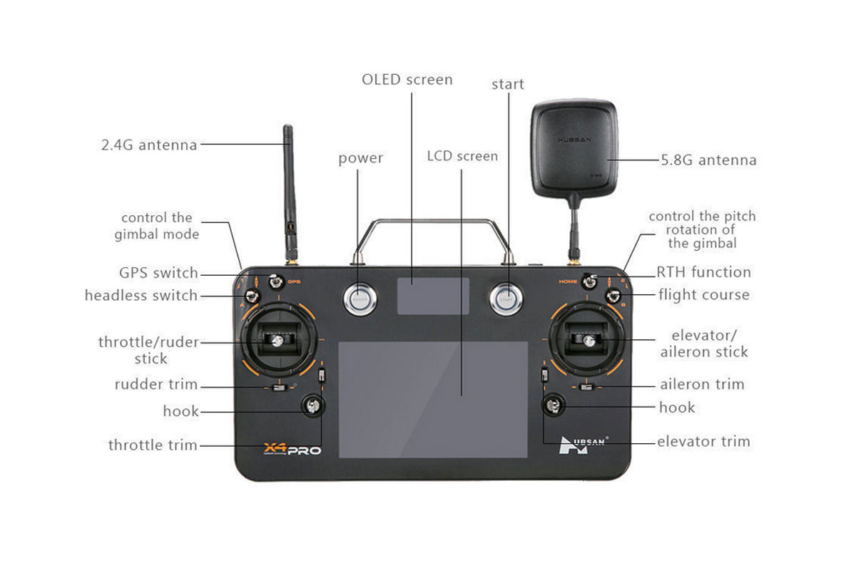 HUBSAN H7000 ANDROID SYSTEM TOUCH SCREEN TRANSMITTER #H109S-38