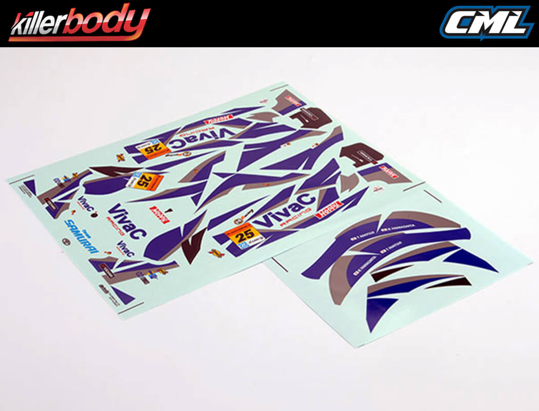 KILLERBODY VIVAC 86 MC RACING DECAL SHEET #KB48771