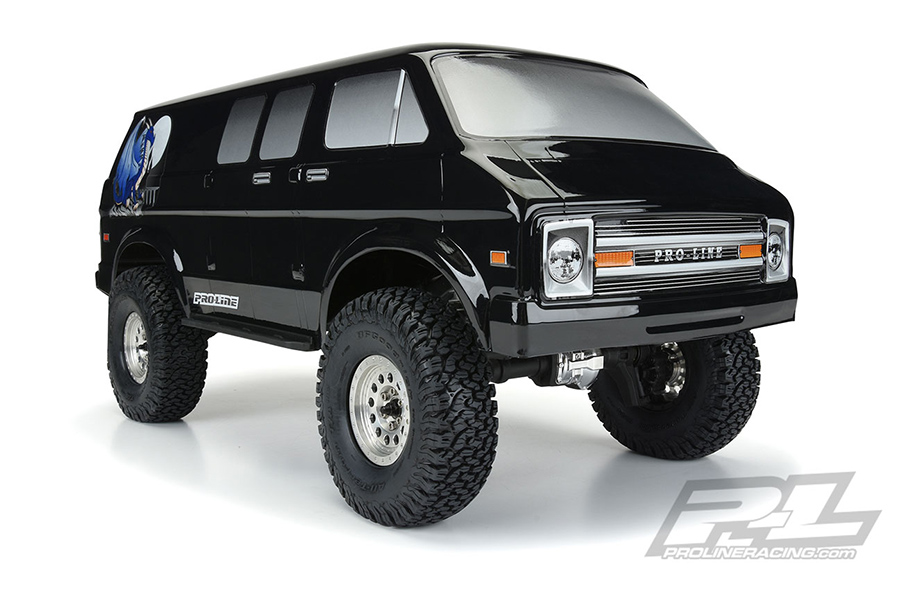 PROLINE '70S ROCK VAN TOUGH COLOUR BLACK 313MM SCALE CRAWL #PL3552-18