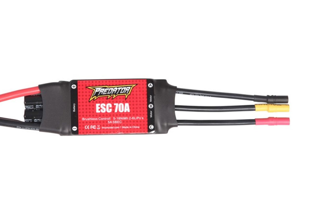 FMS PREDATOR 70A ESC (WITH 300MM LENGTH INPUT CABLE) #PRESC013
